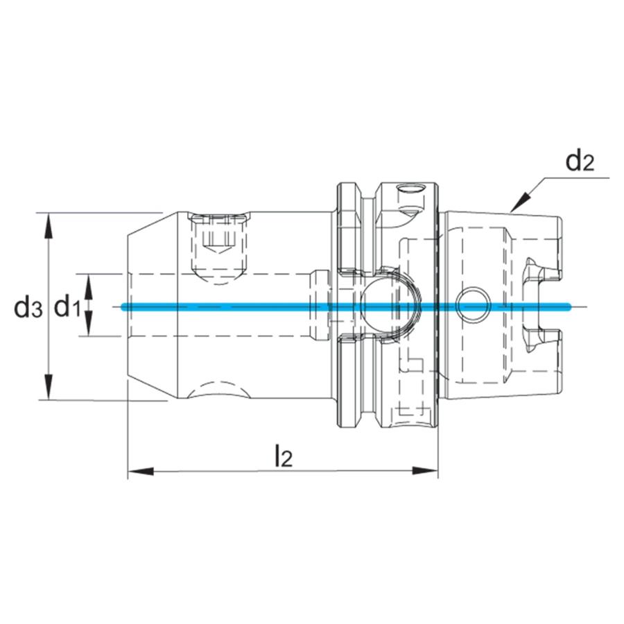Cone HSK63A DIN69893 Weldon